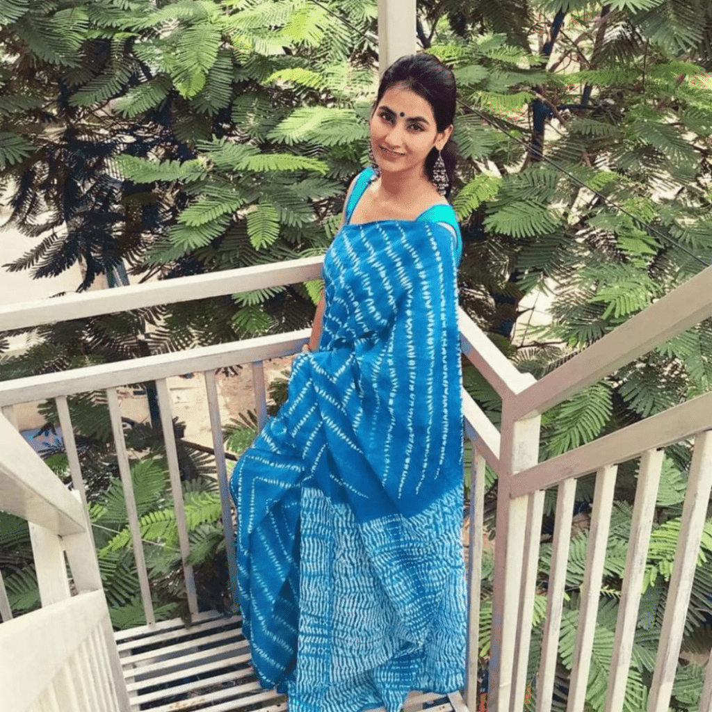 Mul Mul Soft Cotton Saree Blue Printed - PREMILA CLOTH SHOP